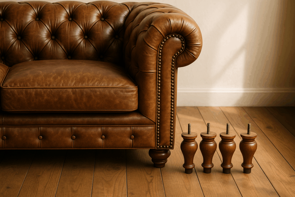 How to Safely Remove and Reattach Legs on a Chesterfield Sofa for ...